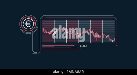 Simple infographics of falling euro exchange rate Stock Vector Image ...