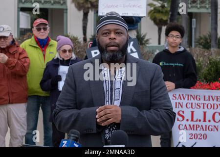 January 29, 2023: At Escondido’s city hall activists for the North County Justice and Equity ...