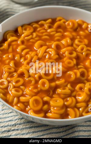 Homemade Canned Pasta Spaghetti Rings in Tomato Sauce Stock Photo - Alamy