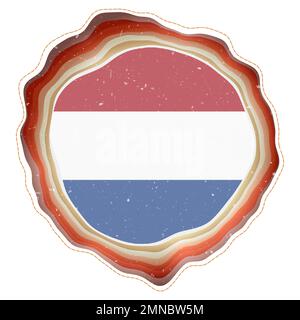Netherlands logo. Badge of the country. Layered circular sign around ...