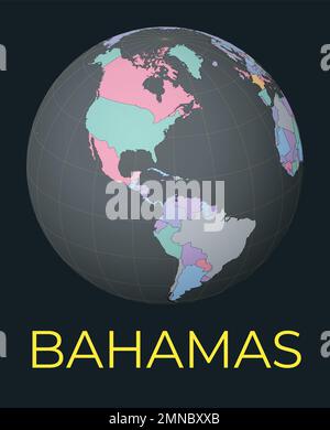 Location of The Bahamas on the World Map with Enlarged Map of The ...
