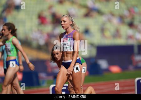Alexandra Bell participating in the 800 meters of the European ...