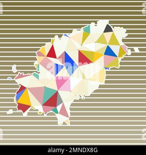 Ibiza icon. Island map on dark background. Stylish Ibiza map with ...