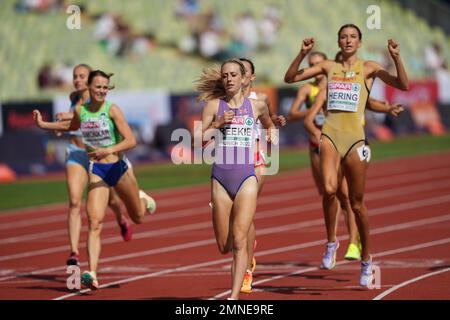Jemma Reekie participating in the 800 meters of the European Athletics ...