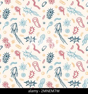 Clostridium botulinum pattern seamless in flat style for any design ...