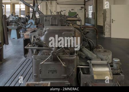 Lathe of a former valve factory, today industrial museum, Lauf an der ...