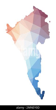 Coron Island map design. Shape of the island with beautiful geometric ...