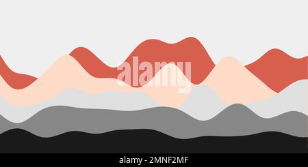 Abstract grey hills background. Colorful waves trendy vector ...