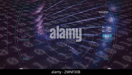 Composition of dna strand over binary coding data processing Stock ...