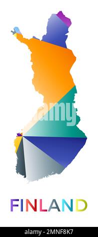 Travel to Finland geometric banner design with Finnish elements of ...