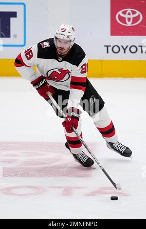 New Jersey Devils defenseman Kevin Bahl (88) during the first period of ...