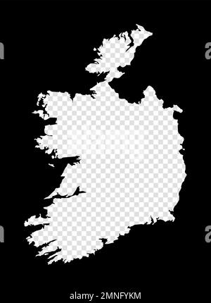 Stencil map of Europe. Simple and minimal transparent map of Europe ...
