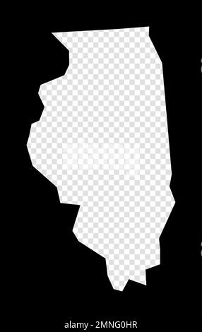 Illinois, state of USA - solid black silhouette map of country area ...