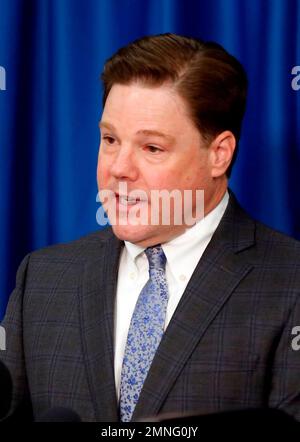 Carver County Attorney Mark Metz arrives at the podium to announce that ...