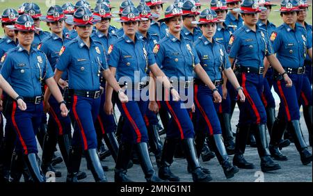 Members of Philippine National Police (PNP) as part of a national ...