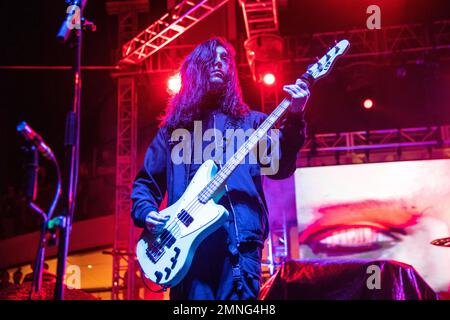 Nicholas Ruffilo of Bad Omens performs at Inkcarceration Music and ...