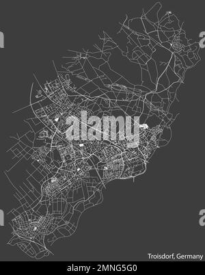 Street roads map of TROISDORF, GERMANY Stock Vector Image & Art - Alamy