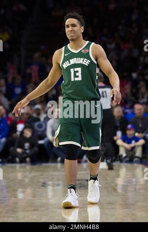 Milwaukee Bucks' Malcolm Brogdon reacts during the first half of an NBA ...