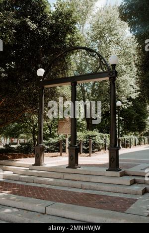 UGA arch at the north entrance to University of Georgia campus, Athens ...