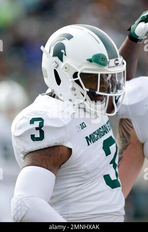 Michigan State running back LJ Scott does he bench press at the NFL ...