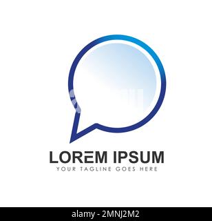 Bubble Chat Concept Logo Design Template Vector Stock Vector Image ...