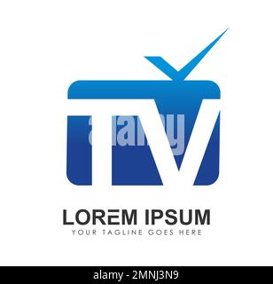 Tv Icon vector illustration in flat style isolated on isolated ...