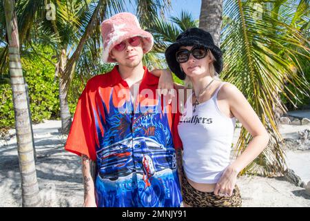 Sam Matlock, left, and Milkie Way of Wargasm perform on board the ...