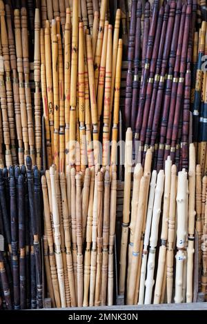 Traditional Moroccan musical instruments for sale in medina Stock Photo ...