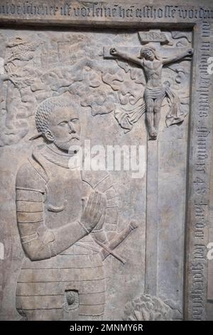 Relief of king praying to crucified Jesus Christ, St Vitus Cathedral ...