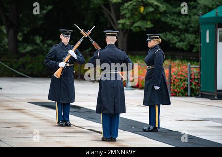 Sentinels from the 3d U.S. Infantry Regiment (Old Guard) perform the ...