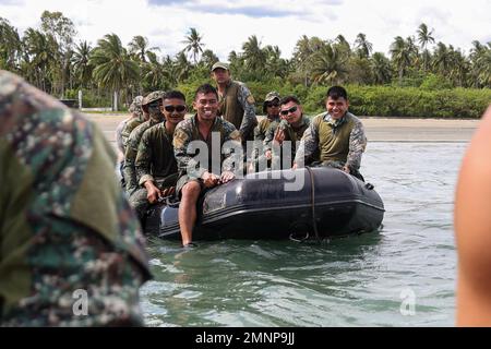 Philippine Marine Corps scout snipers and force reconnaissance Marines prepare a traditional ...