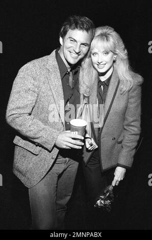 Morgan Fairchild and Josh Taylor at the Save Your Sports Telethon at ...