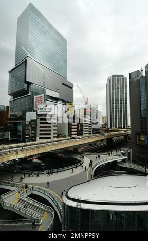 The Shibuya Hikarie building seen from the Shibuya Stream building in ...