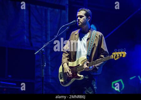 Ryan Hahn of Local Natives performs at the Okeechobee Music and Arts ...