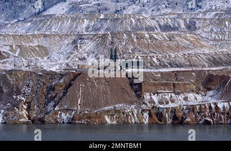 Berkeley Pit, a former open pit copper mine filled with heavily ...