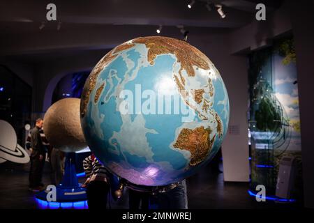 MOSCOW - November 29, 2022. Layout of the planet Earth. The Moscow ...