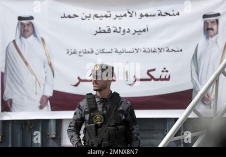 A poster of Qatar's (Former Emir) Sheikh Hamad bin Khalifa al-Thani ...