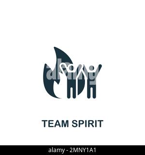 Team spirit icon. Monochrome simple sign from collaboration collection ...