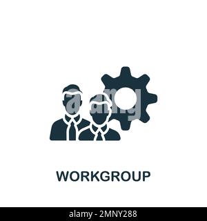 Workgroup icon. Monochrome simple sign from collaboration collection ...
