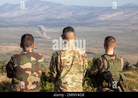 The commander of 4th Battalion, 319th Field Artillery Regiment, 173rd ...