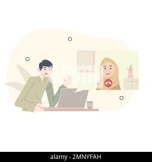 Set bundle of Ramadhan concept, Happy Muslim people celebrate Holy ...