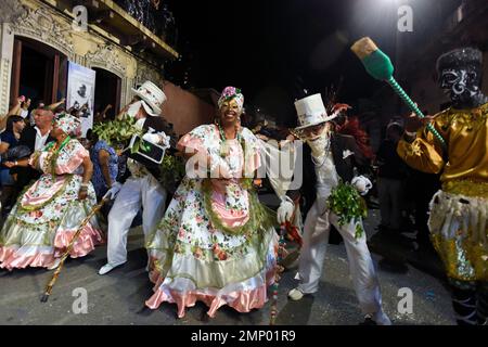 Carnival. Characters in the ´Las Llamadas´ parade, in Palermo ...