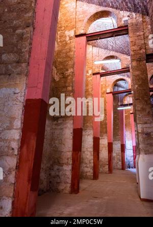 Arena pillars in the corridor, North Africa, Oran, Algeria Stock Photo ...