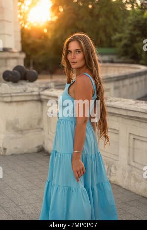 Large New Year's Christmas tree decorated with luminous multi-colored ...