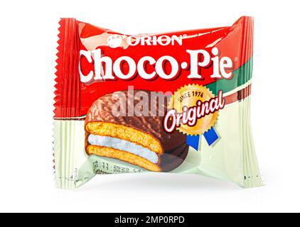 Anapa Russian Federation - December 19, 2022 Orion Choco-Pie snack ...