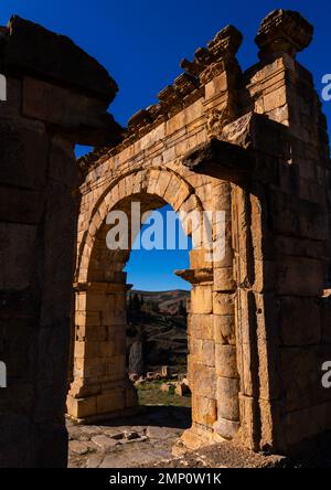 The Roman ruins of Djemila, North Africa, Djemila, Algeria Stock Photo ...