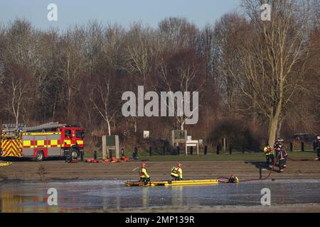 Fire and rescue crews from Stanground and Dogsthorpe White Watch carry ...