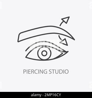 Piercing studio logo. Pierced eyebrow logotype Stock Vector Image & Art ...