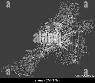 Street roads map of GIESSEN, GERMANY Stock Vector Image & Art - Alamy