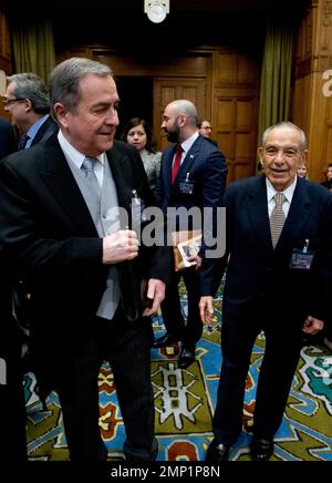 Agent for Nicaragua, Carlos Jose Arguello Gomez, left, Nicaragua's ...